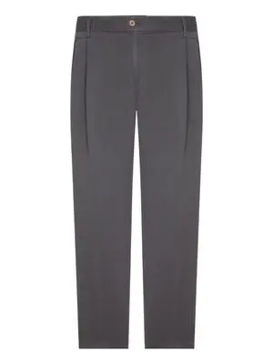 BRIGLIA 1949 Pleated Chino Trousers - Medium Grey