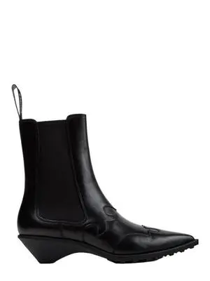 Camper Leather Ankle Boots - Black