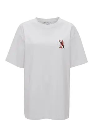 J.W.ANDERSON Jw Anderson Canary Embroidered T-shirt - White