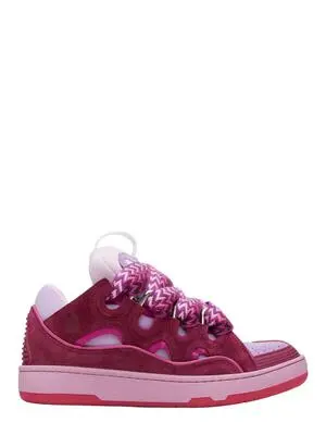 LANVIN Curb Leather Sneakers Lavender