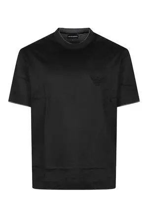 Emporio Armani Short-sleeved Crewneck T-shirt - Black