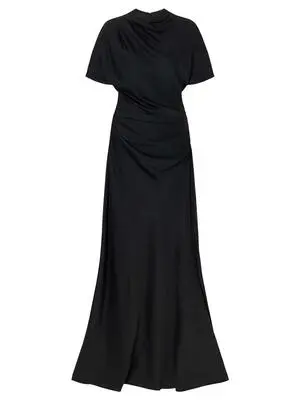 Simkhai Open-back Gathered Jersey Maxi Dress - Black