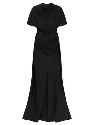 Simkhai Open-back Gathered Jersey Maxi Dress - Black