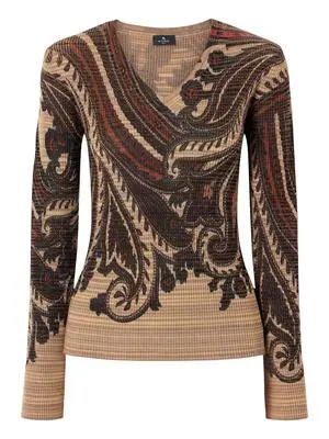 Etro Paisley Printed Knit Sweater - Multi