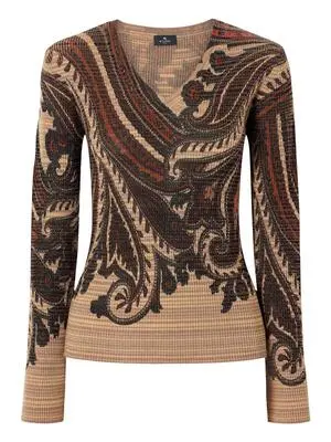Etro ETRO Paisley Printed Knit Sweater Multi