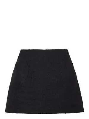 Alexander McQueen Wool And Mohair-blend Tweed Mini Skirt - Black