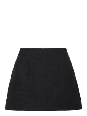 Alexander McQueen Wool And Mohair-blend Tweed Mini Skirt - Black