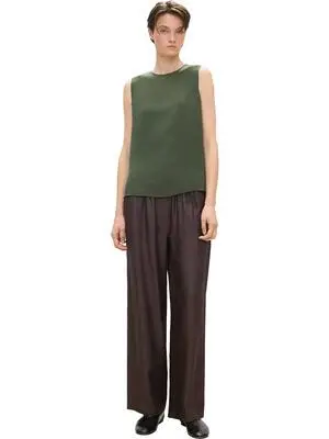 Theory Flowy Pant In Mod Silk Twill - Cacao