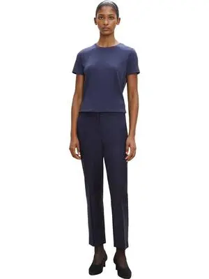 Theory Theory Cropped Wool Flannel Pants Navy