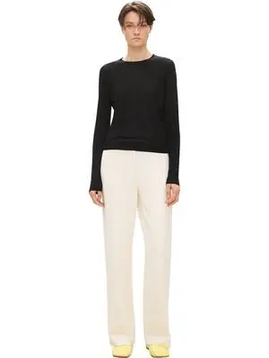 Theory THEORY Relaxed Straight Leg Pants Ivory