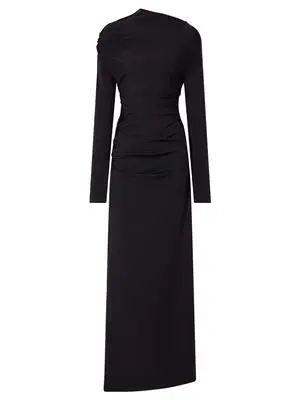 Victoria Beckham Draped Stretch-jersey Gown - Black