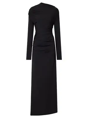 Victoria Beckham Draped Stretch-jersey Gown - Black