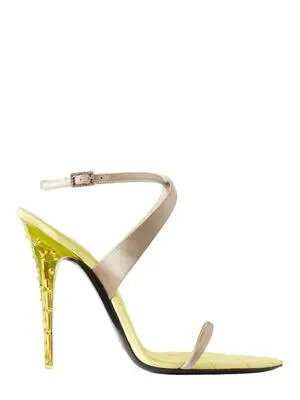 SAINT LAURENT Ivresse 110 Embellished Satin Sandals