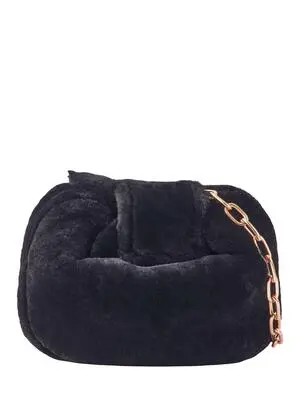 Gabriela Hearst Soft Demi Shearling Clutch - Black
