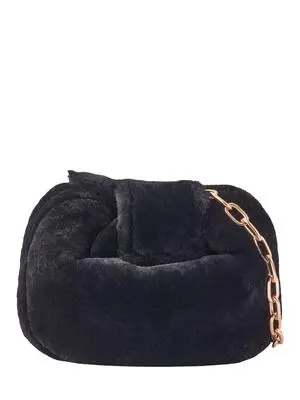 Gabriela Hearst Demi Shearling Clutch - Black