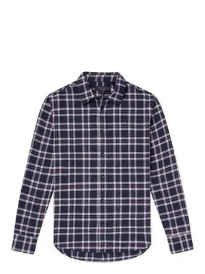 Rag & Bone Tomlin Checked Cotton-flannel Shirt - Navy