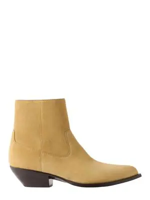 Celine Leon Suede Boots - Beige