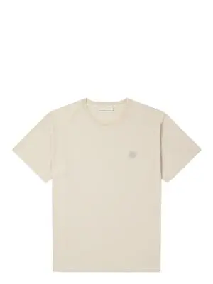 Stone Island Ghost Logo-appliquéd Garment-dyed Cotton-jersey T-shirt - Neutrals