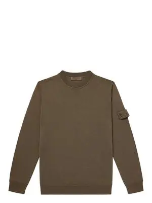 Stone Island STONE ISLAND Ghost Knitted Virgin Wool Sweater Green