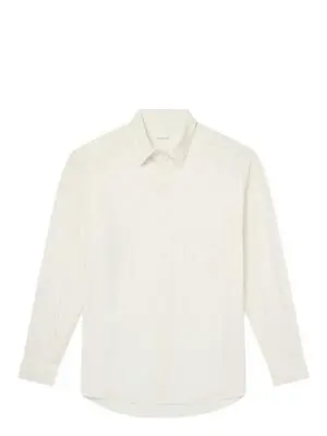 KAPTAIN SUNSHINE Cotton And Silk-blend Twill Shirt - Neutrals