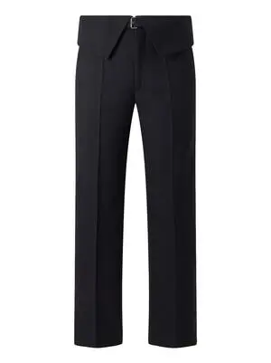 Dries Van Noten DRIES VAN NOTEN Flared Belted Wool-Twill Trousers Black
