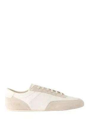 COMMON PROJECTS Minimal Runner Suede-Trimmed Leather Sneakers White