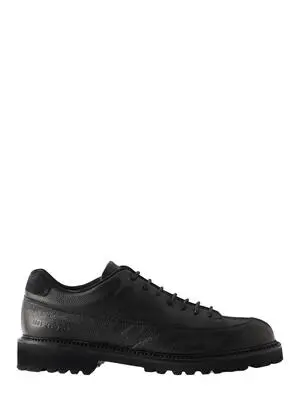COMMON PROJECTS Hiker Low Suede-trimmed Full-grain Leather Hiking Boots - Black