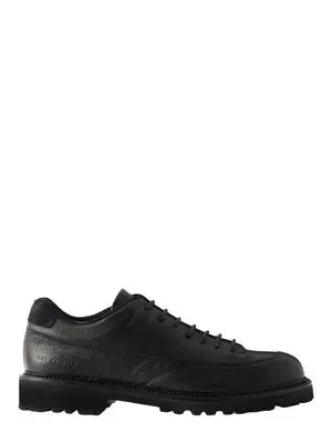 COMMON PROJECTS Hiker Low Suede-trimmed Full-grain Leather Hiking Boots - Black