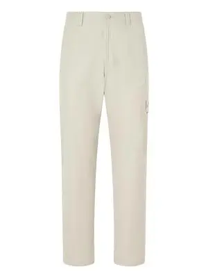 Stone Island Ghost Straight-leg Logo-appliquéd Cotton-canvas Chinos - Neutrals
