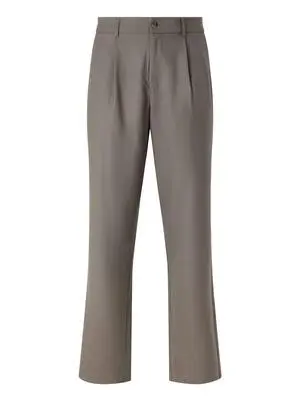 DE BONNE FACTURE DE BONNE FACTURE Virgin Wool Pleated Straight-Leg Trousers