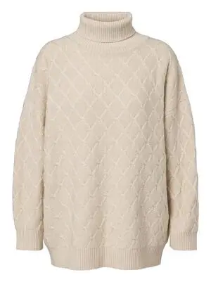 Max Mara Wool And Cashmere Turtleneck Sweater - Beige