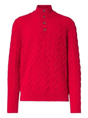 Kiton Cable-knit Cashmere Sweater - Red