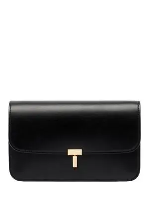 TOTEME T-lock Leather Crossbody Bag - Black