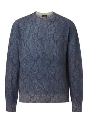 Etro Paisley Wool Sweater - Blue