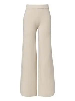 Max Mara Wool And Cashmere Wide-leg Pants - Beige
