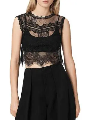 ALLSAINTS Eliza Lace Tank - Black