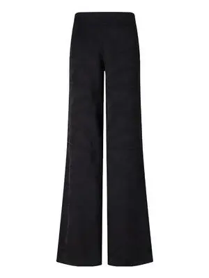 Johanna Ortiz Satin-jacquard High-waist Wide-leg Pants - Black