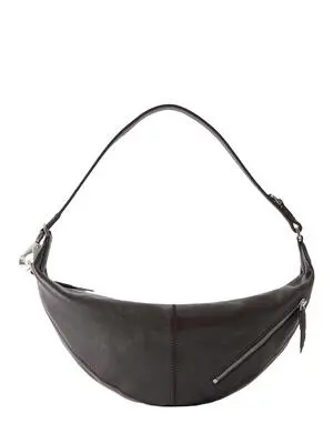 LEMAIRE Quiver Clip Mini Paneled Full-grain Leather Shoulder Bag - Brown