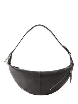 LEMAIRE Quiver Clip Mini Paneled Leather Shoulder Bag - Brown