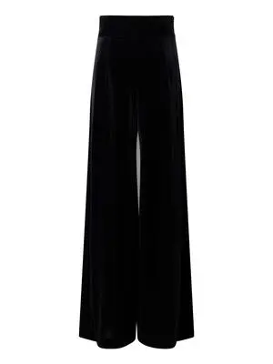 Loretta Caponi Egnazia High-waist Wide-leg Satin Pants - Black
