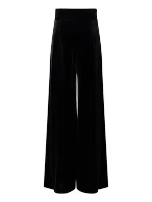 Loretta Caponi Egnazia High-waist Wide-leg Satin Pants - Black
