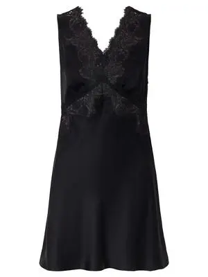 Rixo Rhegan Lace-trimmed Crepe Midi Dress - Black