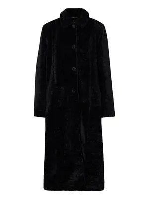 Nour Hammour Paloma Shearling Coat - Black