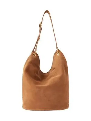 NILI LOTAN Cooper Suede Shoulder Bag - Brown