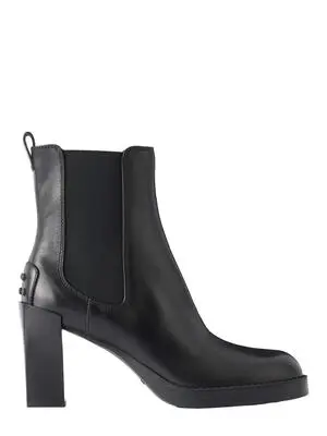 TOD'S Leather Ankle Boots - Black