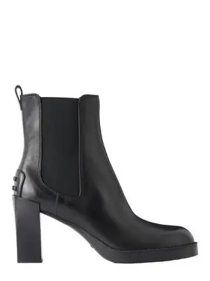 TOD'S Leather Ankle Boots - Black