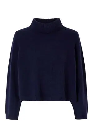 Arch4 Harwood Cropped Cashmere Turtleneck Sweater - Navy