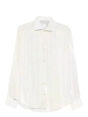 Eleventy Stripe Long-sleeve Shirt - Neutrals