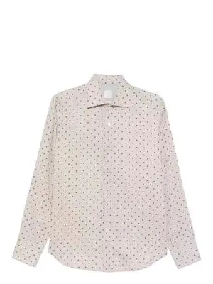 Eleventy Polka-dot Long-sleeve Shirt - Neutrals