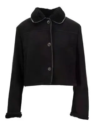 LA ROSE Shearling-collar Jacket
